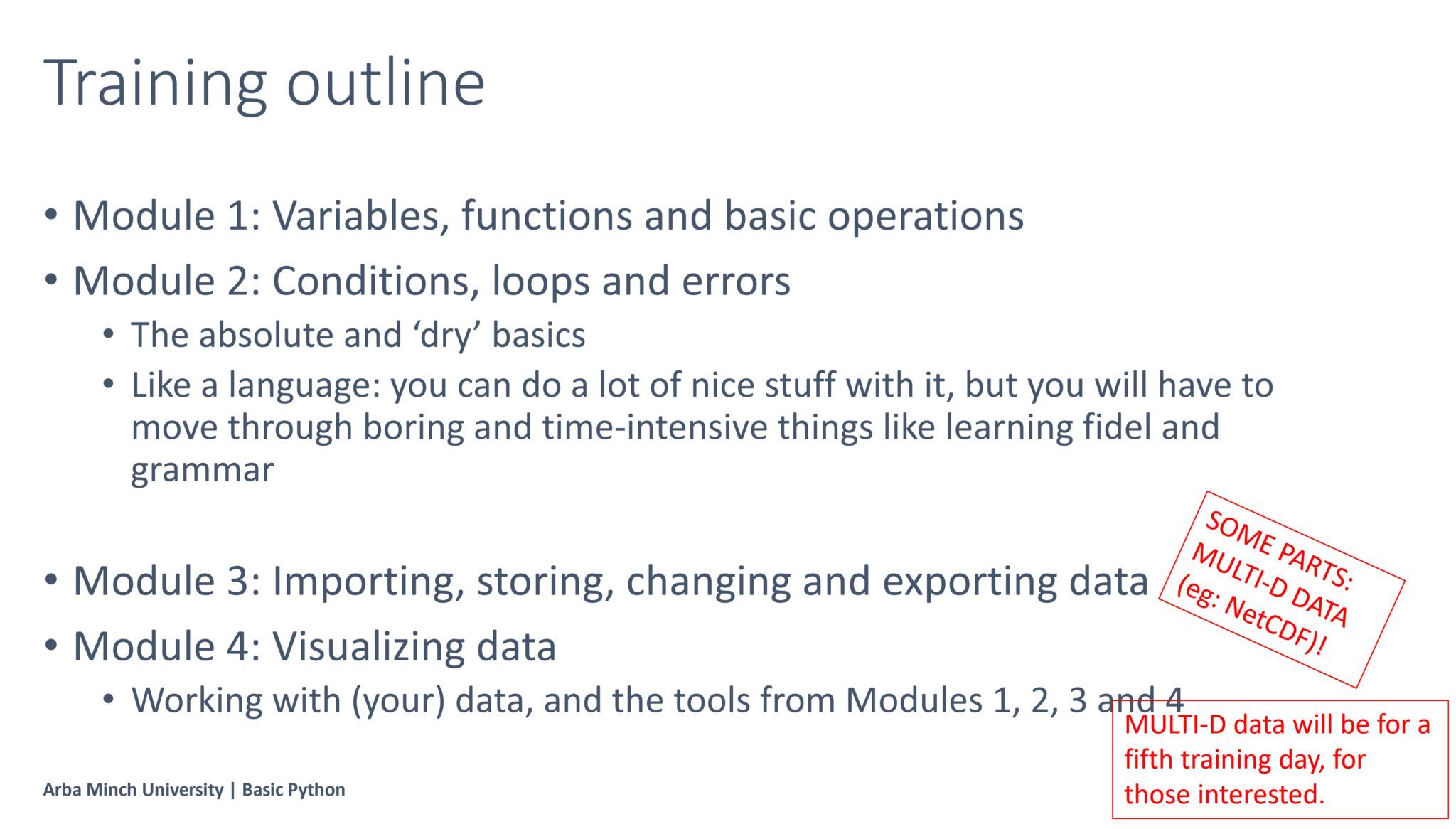 Python training on environmental data processing - Arba Minch Air Quality